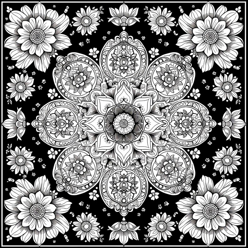 180 Mandala Coloring Pages, Coloring Pages for Adults and Children ...