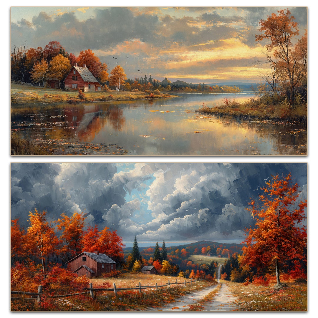 30 Rustic Landscape Digital Art Bundle - Variety Pack, High-res Images ...