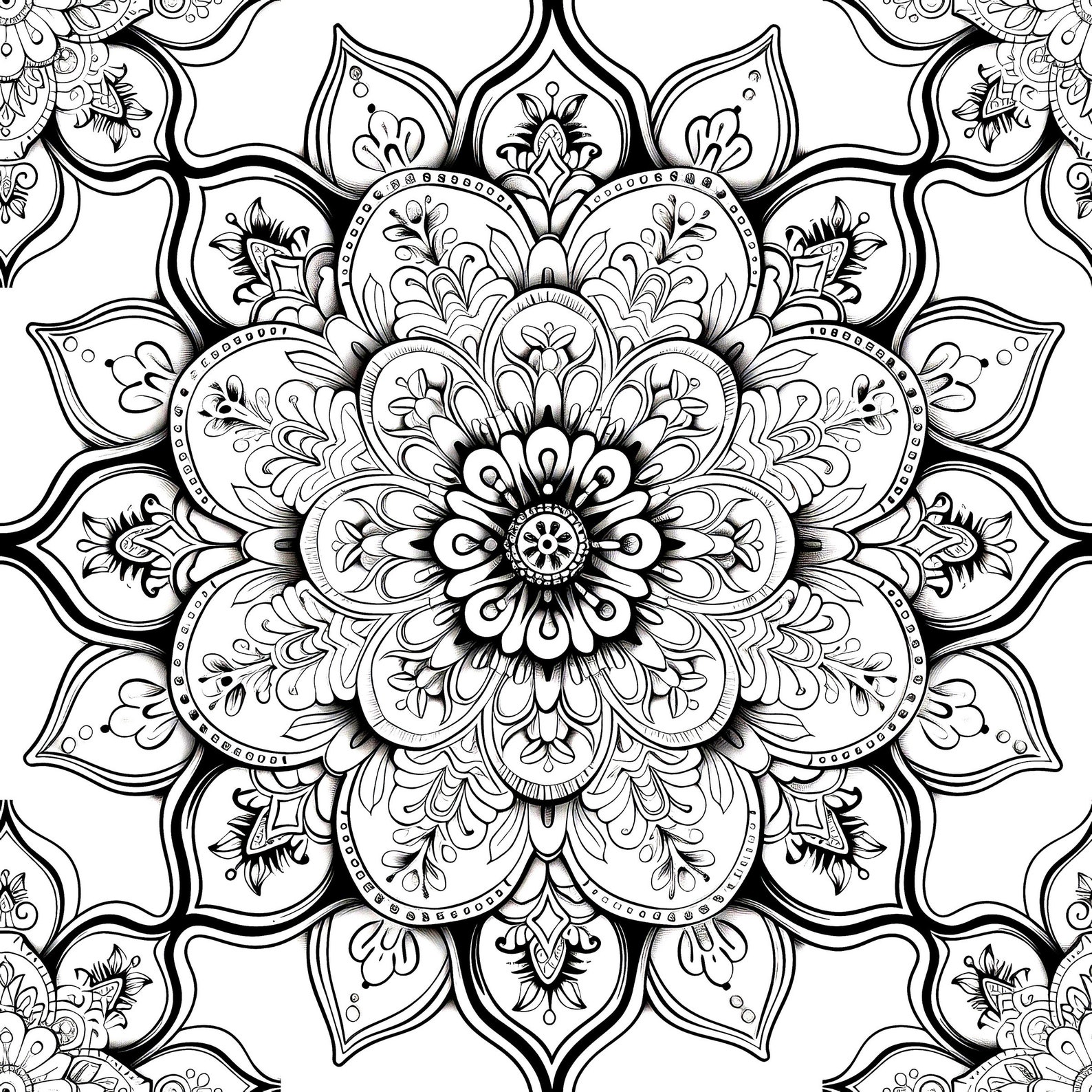 180 Mandala Coloring Pages, Coloring Pages for Adults and Children ...