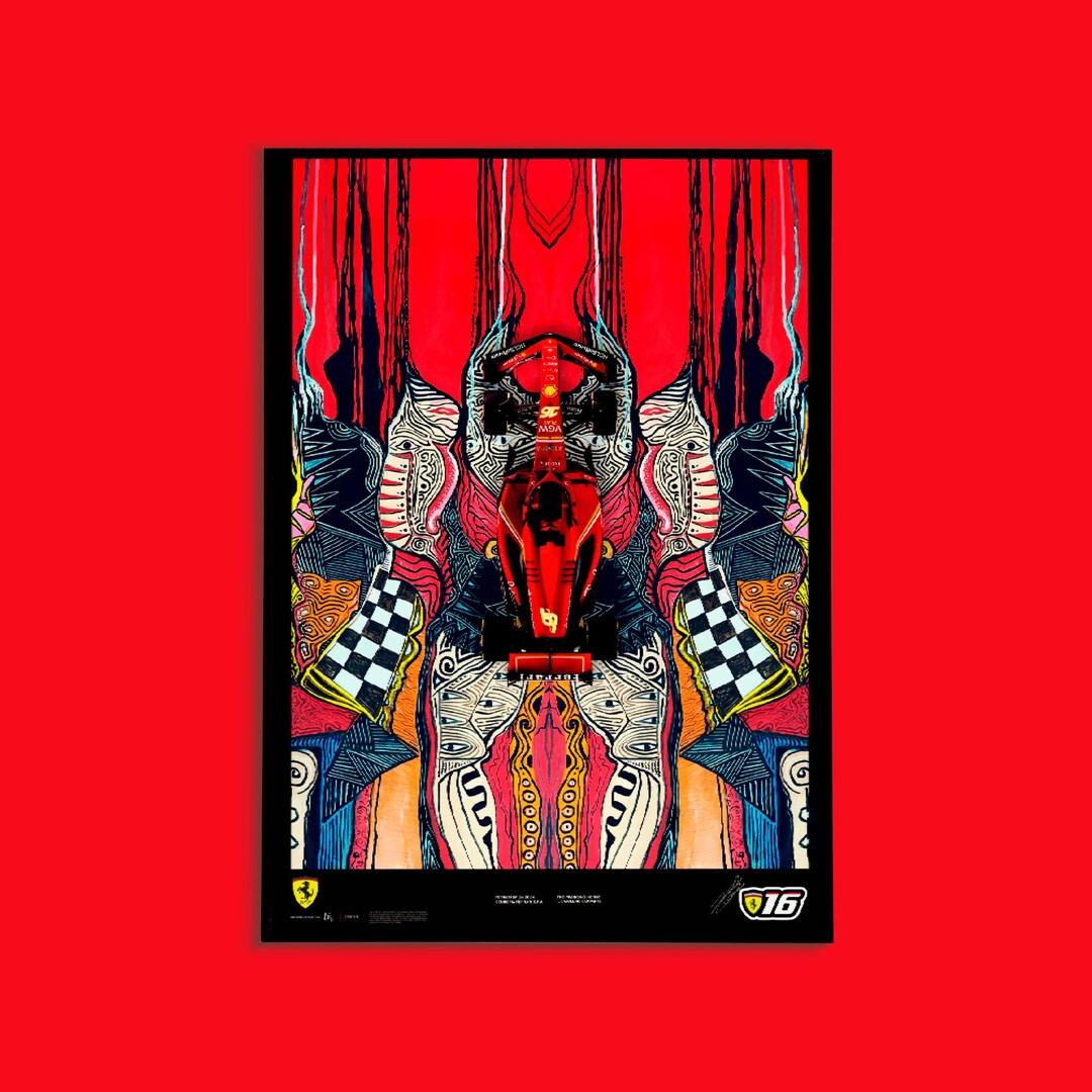Charles Leclerc Tribal Art Formula 1 Poster, Ferrari Formula 1 Art ...