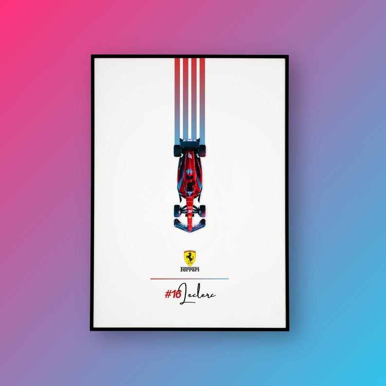 Charles Leclerc Ferrari F1 Blue Miami Formula 1 Poster, Formula 1 Gift ...