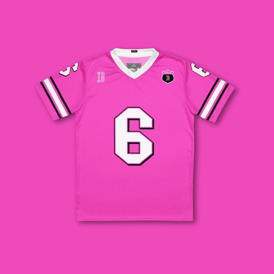 Isack Hadjar Pink F1 Football Jersey: Hadjar 6, Formula 1 Merch, F1 ...