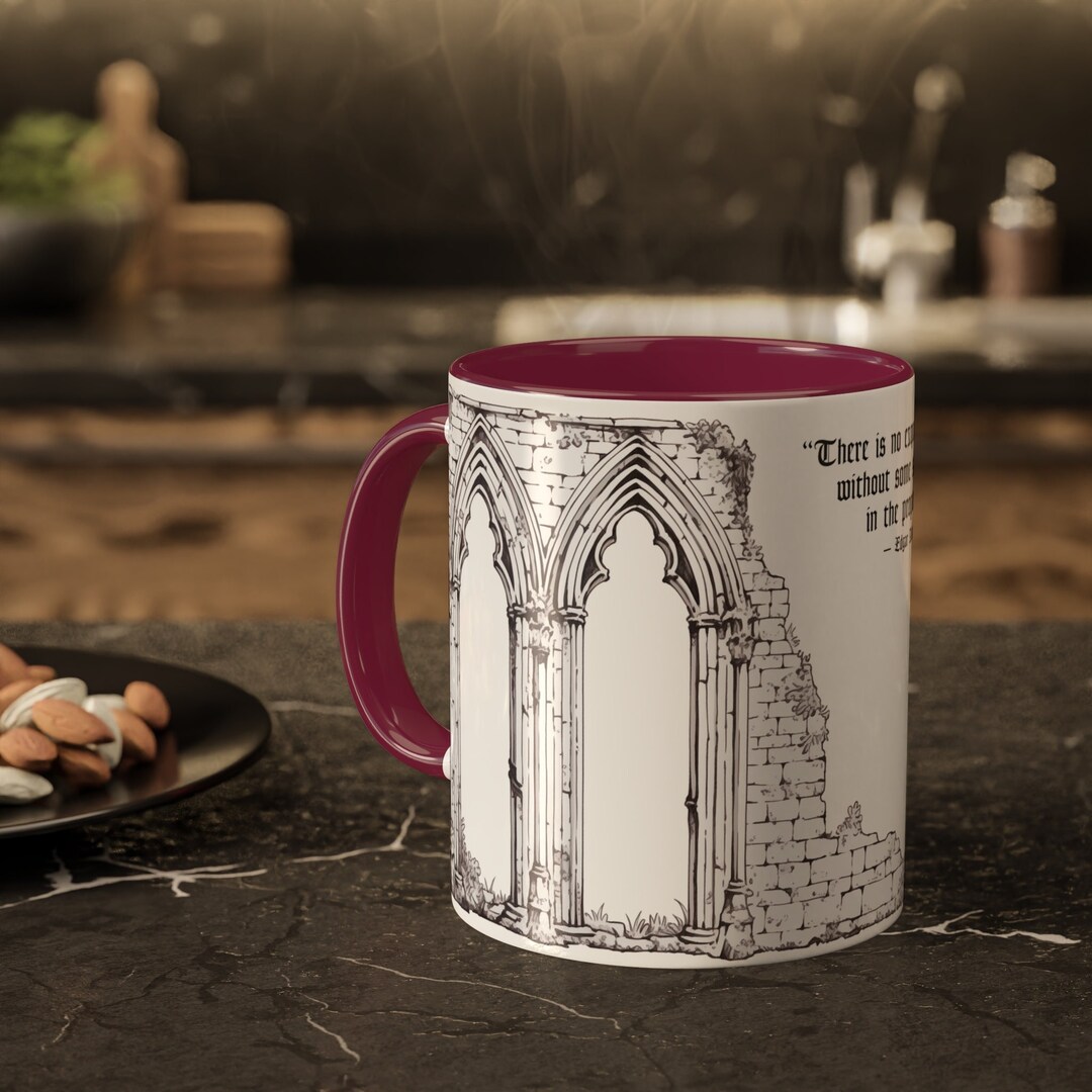 Gothic Inspired Dark Academia Mug With Edgar Allen Poe Quote - Etsy