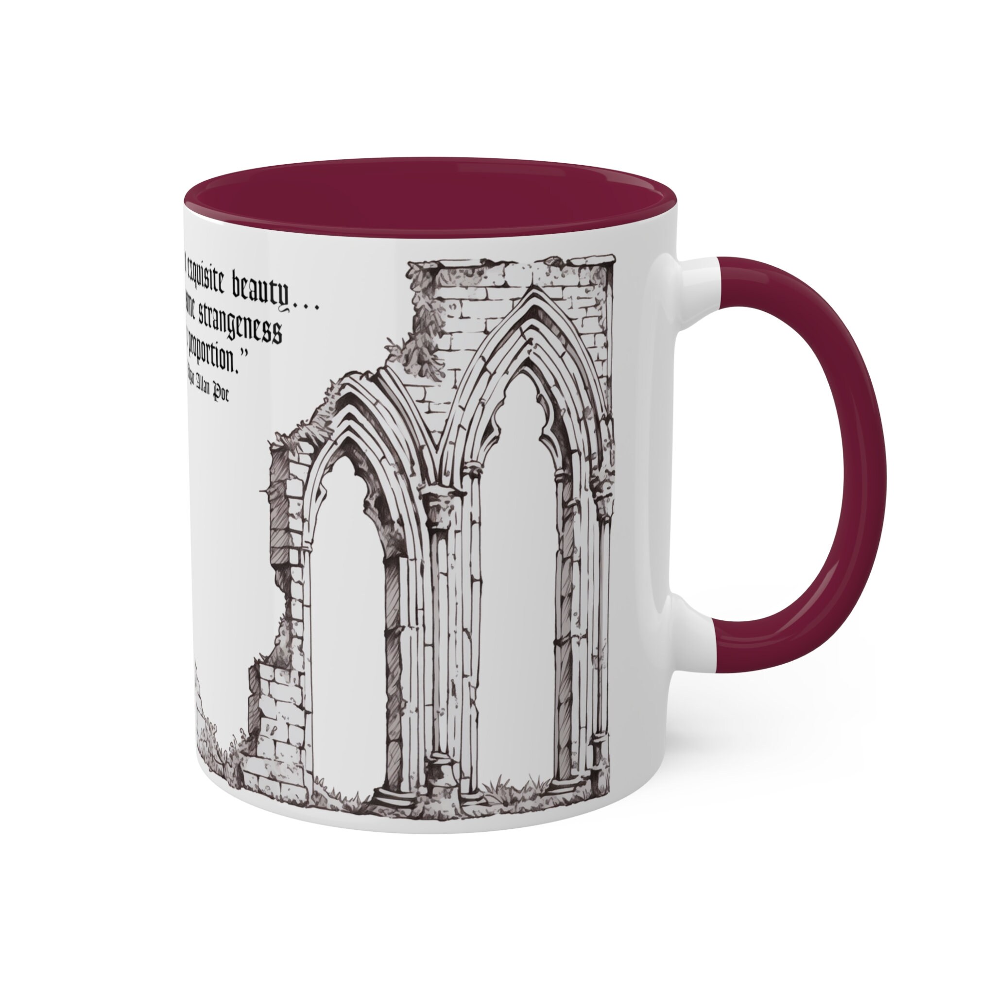 Gothic Inspired Dark Academia Mug With Edgar Allen Poe Quote - Etsy