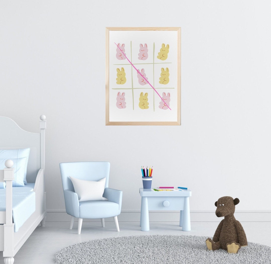 TICTACTOE Printable Digital Art, Digital Artwork, Digitalized, Children ...