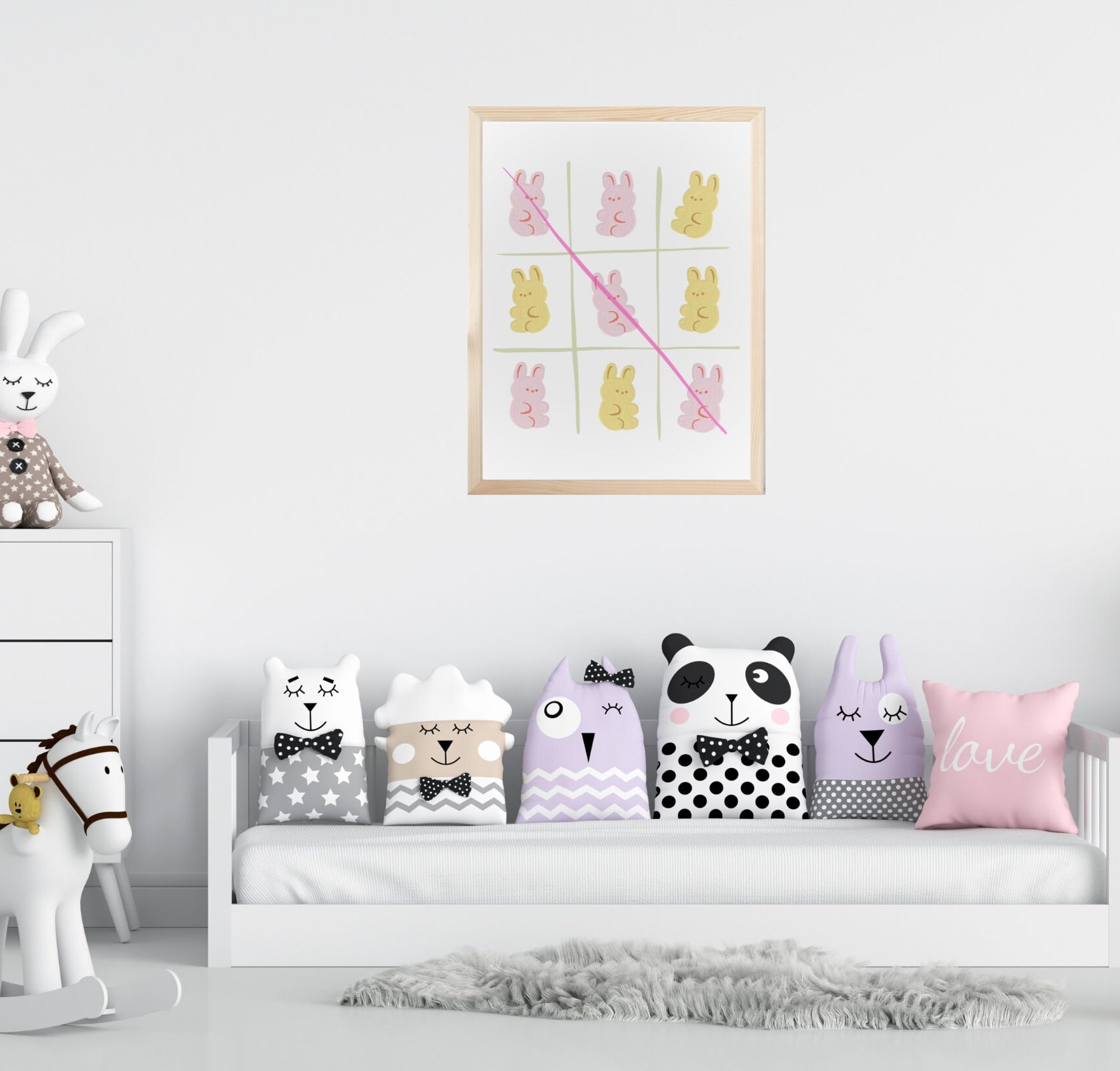 TICTACTOE Printable Digital Art, Digital Artwork, Digitalized, Children ...