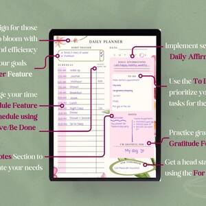 Digital Planner Bundle Floral Planner Printablepinkundated Plannera4 ...