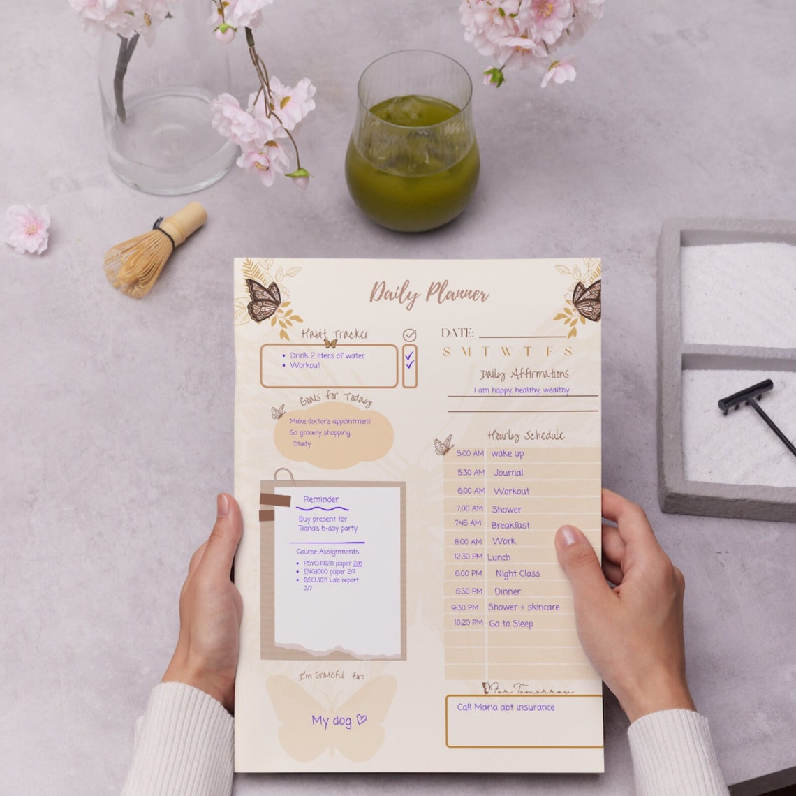 Digital Planner Bundle Butterfly Planner Printable undated Planner A4 ...