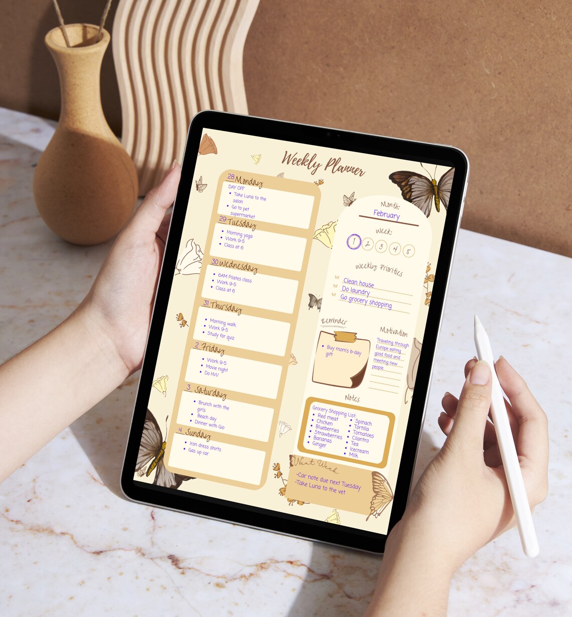 Digital Planner Bundle Butterfly Planner Printable undated Planner A4 ...