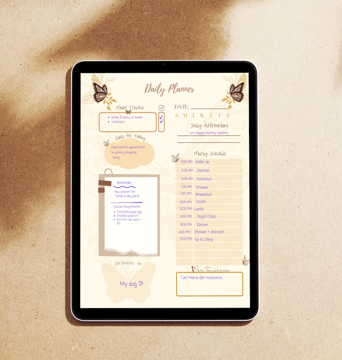 Digital Planner Bundle Butterfly Planner Printable undated Planner A4 ...