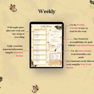 Digital Planner Bundle Butterfly Planner Printable undated Planner A4 ...