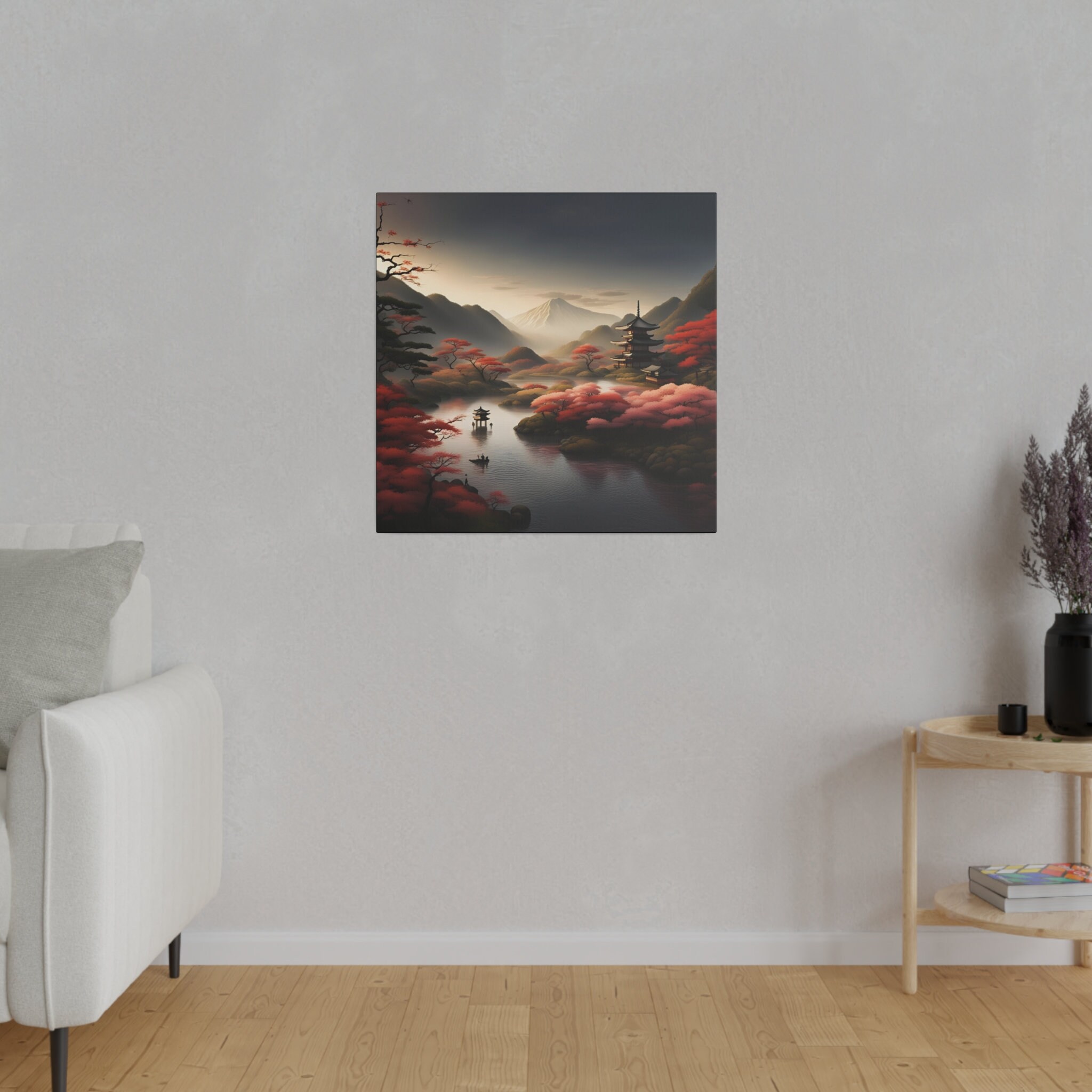 Matte Canvas,japanese,vintage Landscape - Etsy