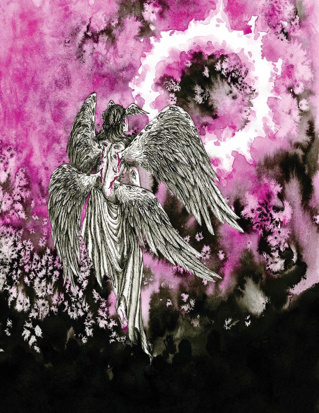 SERAPHIM/CHERUBIM - Art Print 8"x10" | Horror - Macabre - Gore - Gothic ...