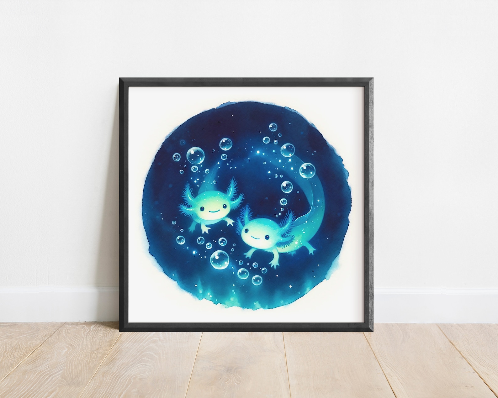 Cute Axolotl Poster, Watercolor Axolotl Print - Etsy