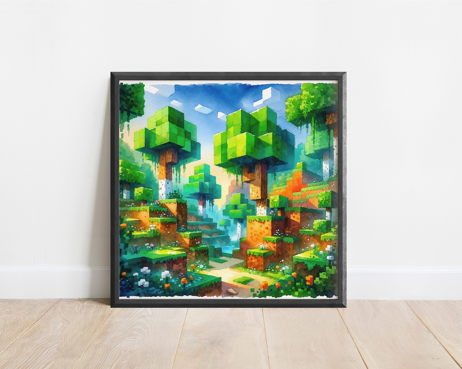 Minecraft Poster Version 2, Minecraft Wall Art, Minecraft Painting ...