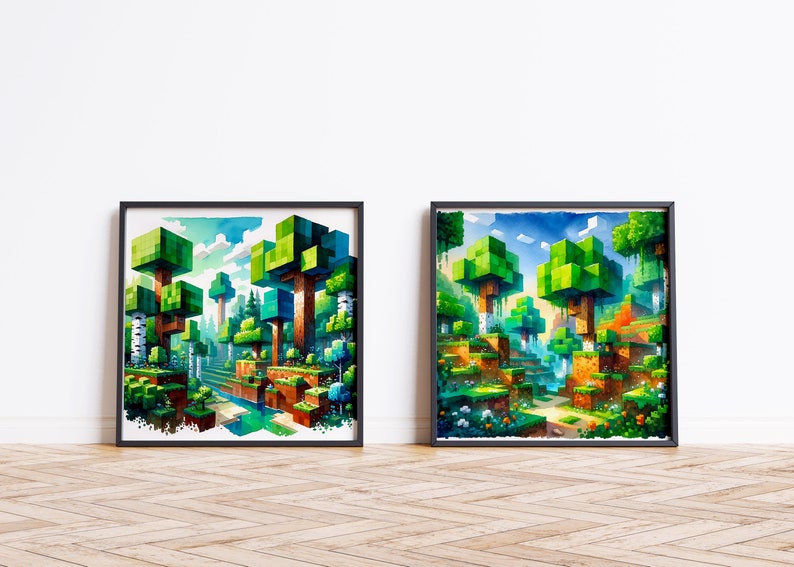 Minecraft Poster Version 1, Minecraft Wall Art, Minecraft Painting ...
