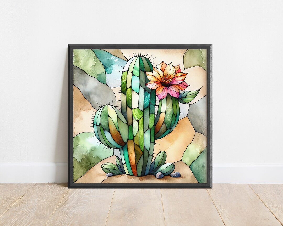 Cactus Watercolor Poster, Cactus Watercolor Print, Desert Art - Etsy