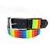 Rainbow Colors Checkered 3-rows Pyramid Studded Belt Punk - Etsy