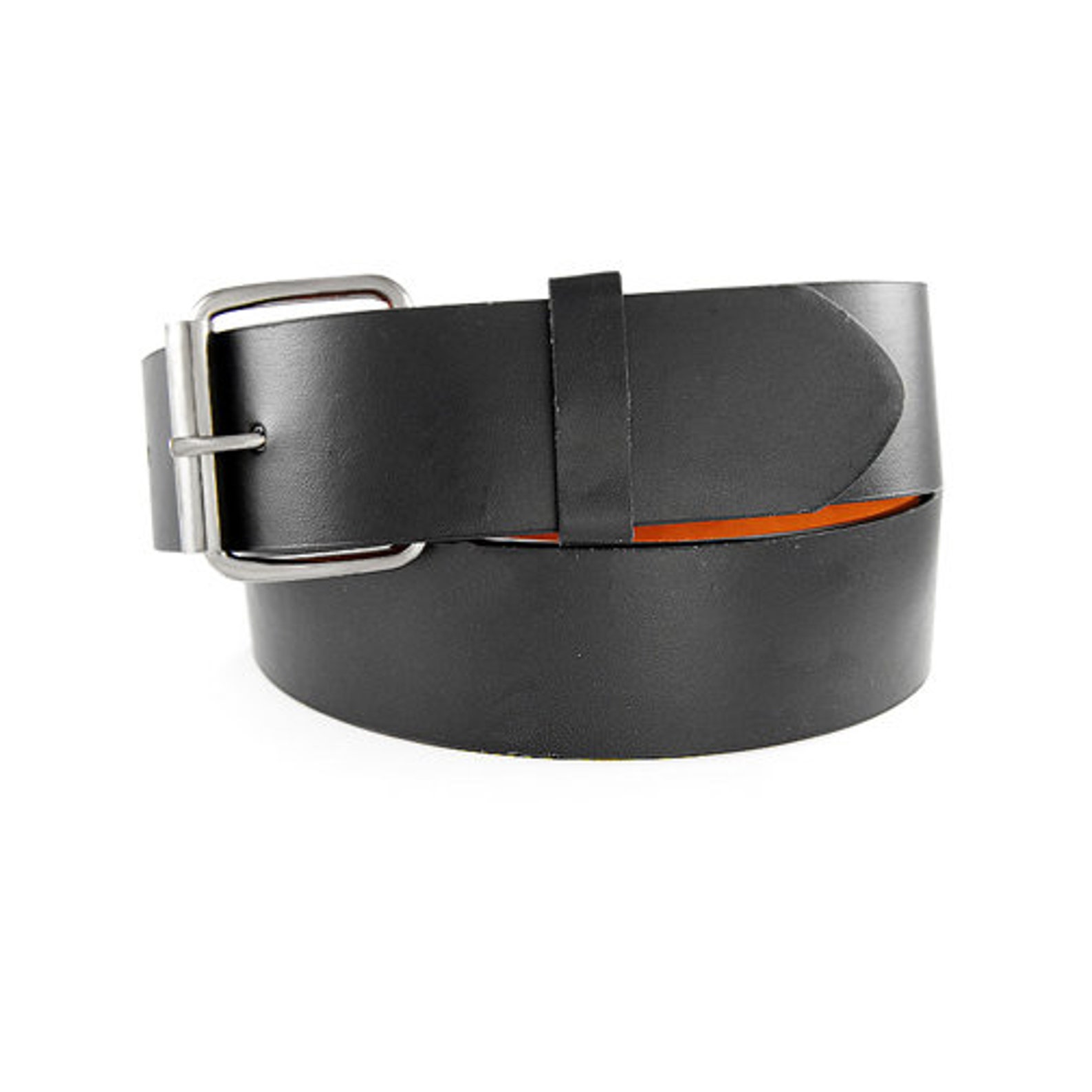 Snap-on Plain Leather Belt Removable Roller Buckle Solid Unisex Men ...