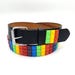 Rainbow Colors Checkered 3-rows Pyramid Studded Belt Punk - Etsy