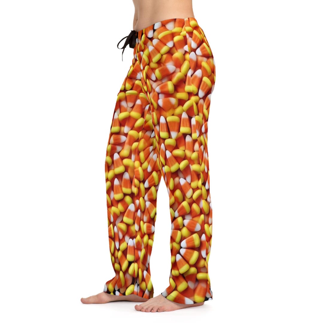 Halloween Candy Corn Print Itsawoofworld Women's Pajama Pants (AOP) - Etsy