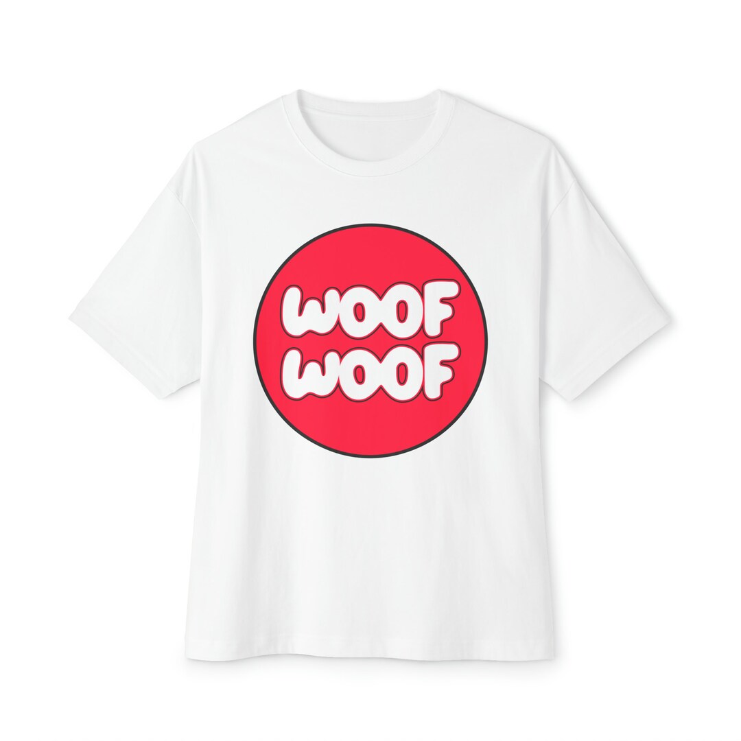 Itsawoofworld.athens.ga. White Letters Unisex Oversized Boxy Tee - Etsy