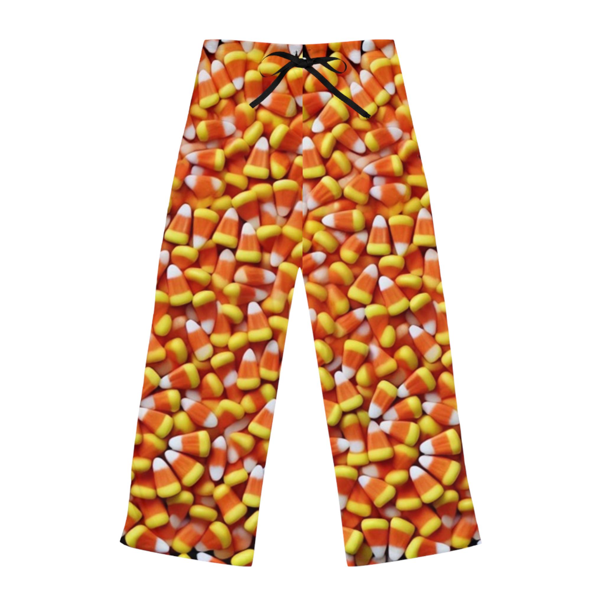 Halloween Candy Corn Print Itsawoofworld Women's Pajama Pants AOP - Etsy