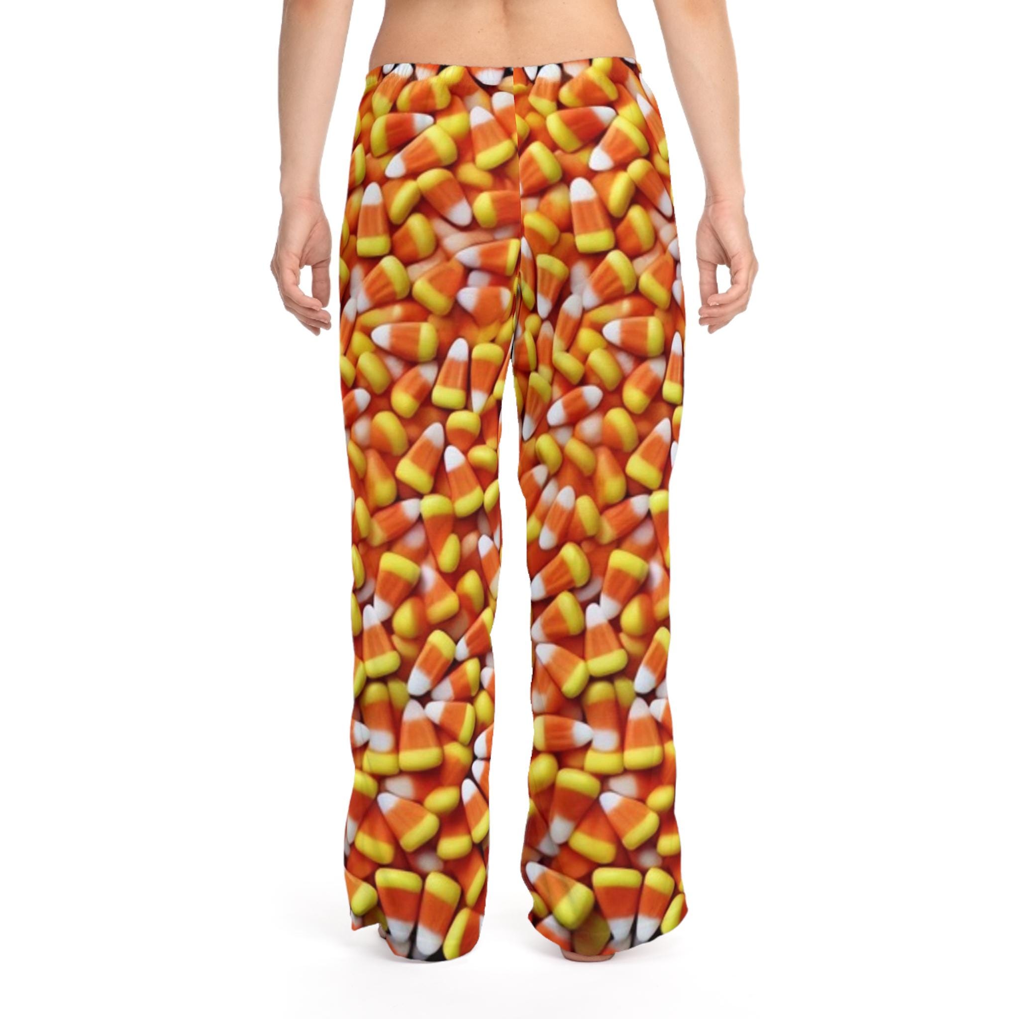 Halloween Candy Corn Print Itsawoofworld Women's Pajama Pants AOP - Etsy
