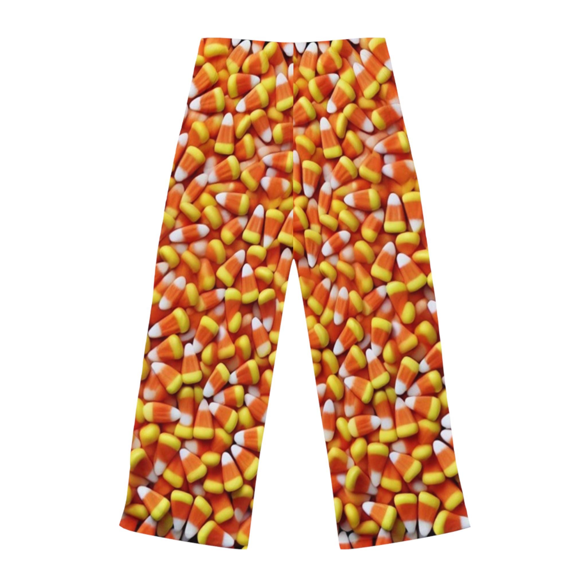 Halloween Candy Corn Print Itsawoofworld Women's Pajama Pants AOP - Etsy