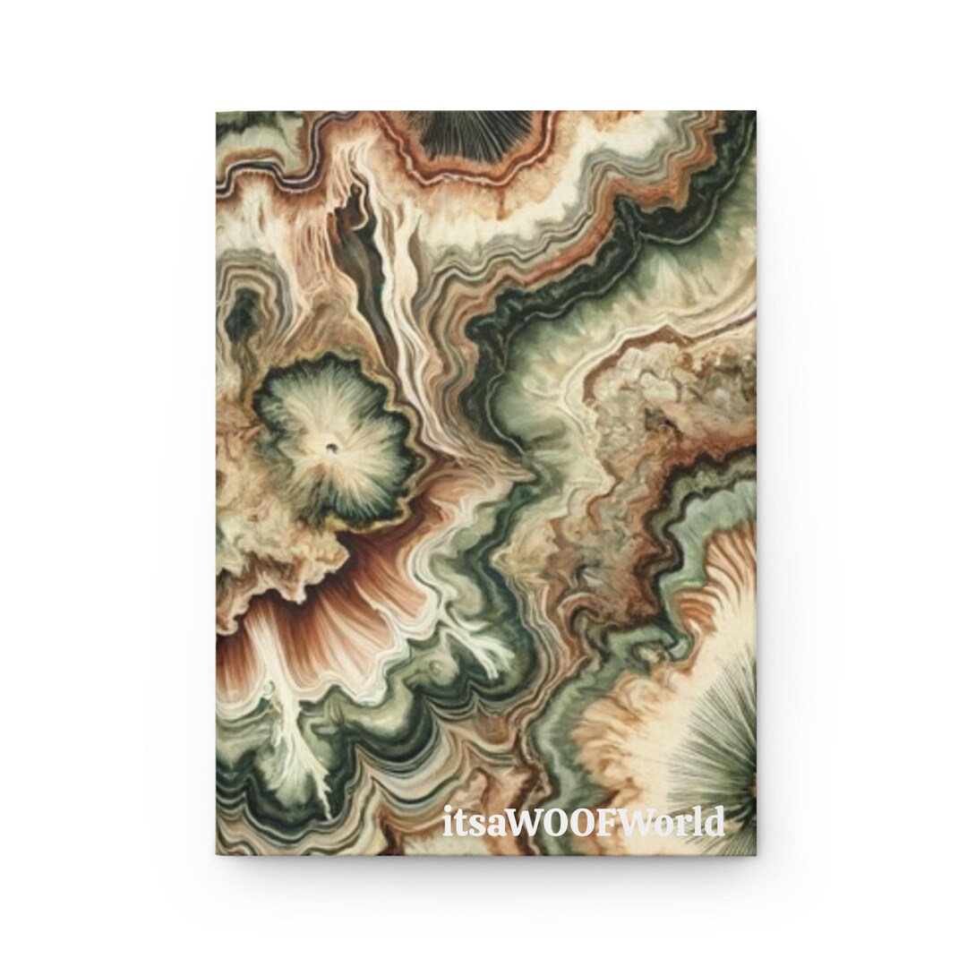 Geode Natural Colors Hardcover Journal Matte Itsawoofworld - Etsy