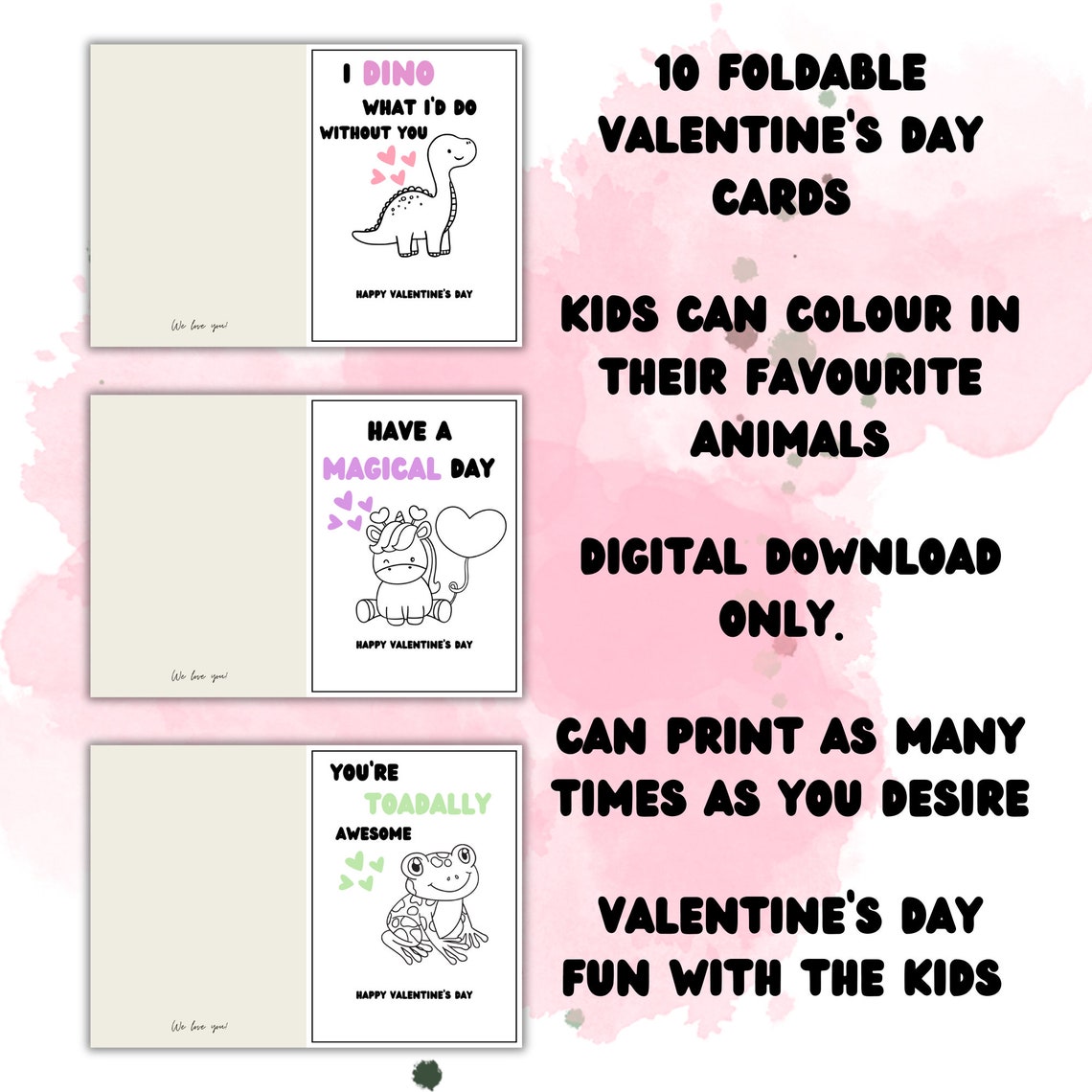 Printable Valentine's Day Cards, Kids Valentines, Valentines Day Kids ...
