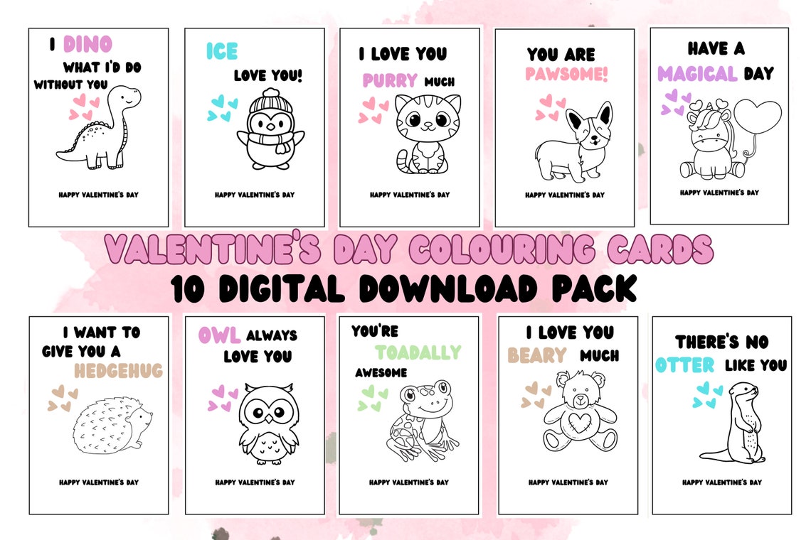 Printable Valentine's Day Cards, Kids Valentines, Valentines Day Kids ...