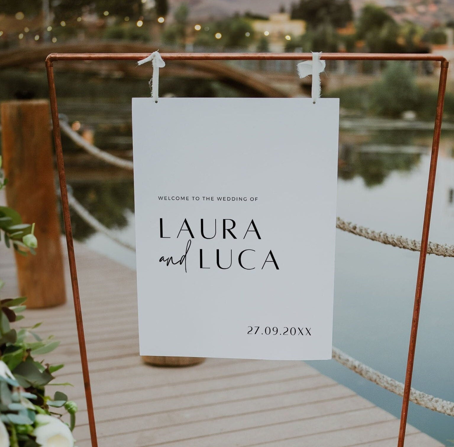 Minimal Wedding Welcome Sign, Minimalist Wedding Reception Sign, Modern ...
