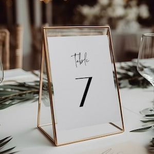 Printable Minimal Table Numbers, Printable Simple Table Numbers, Find ...