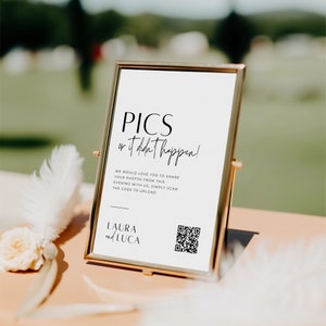 Pics or It Didn't Happen Sign, Wedding QR Code Sign, Wedding Photo Sign ...