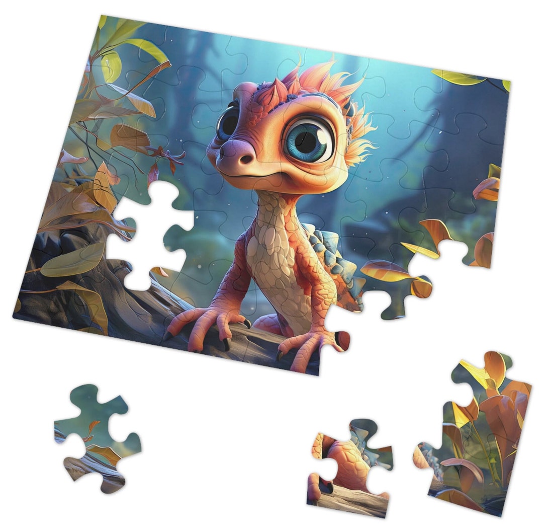 Jurassic Jr Jigsaw Puzzle (30-piece), Child, Adult, Family, Dinosaur ...