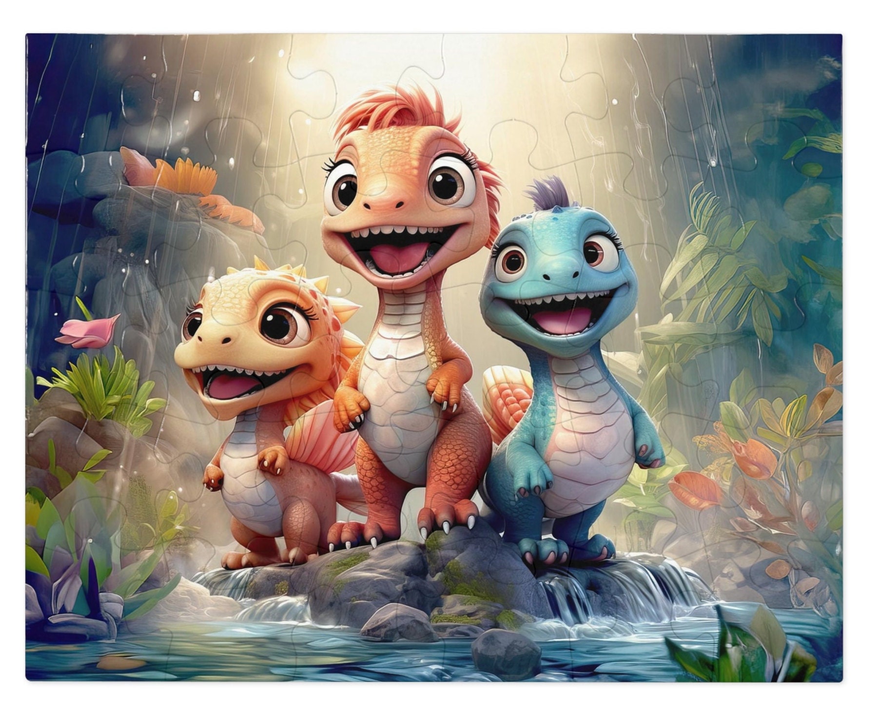 Jurassic Jr Jigsaw Puzzle 30-piece, Child, Adult, Family, Dinosaur Fun ...
