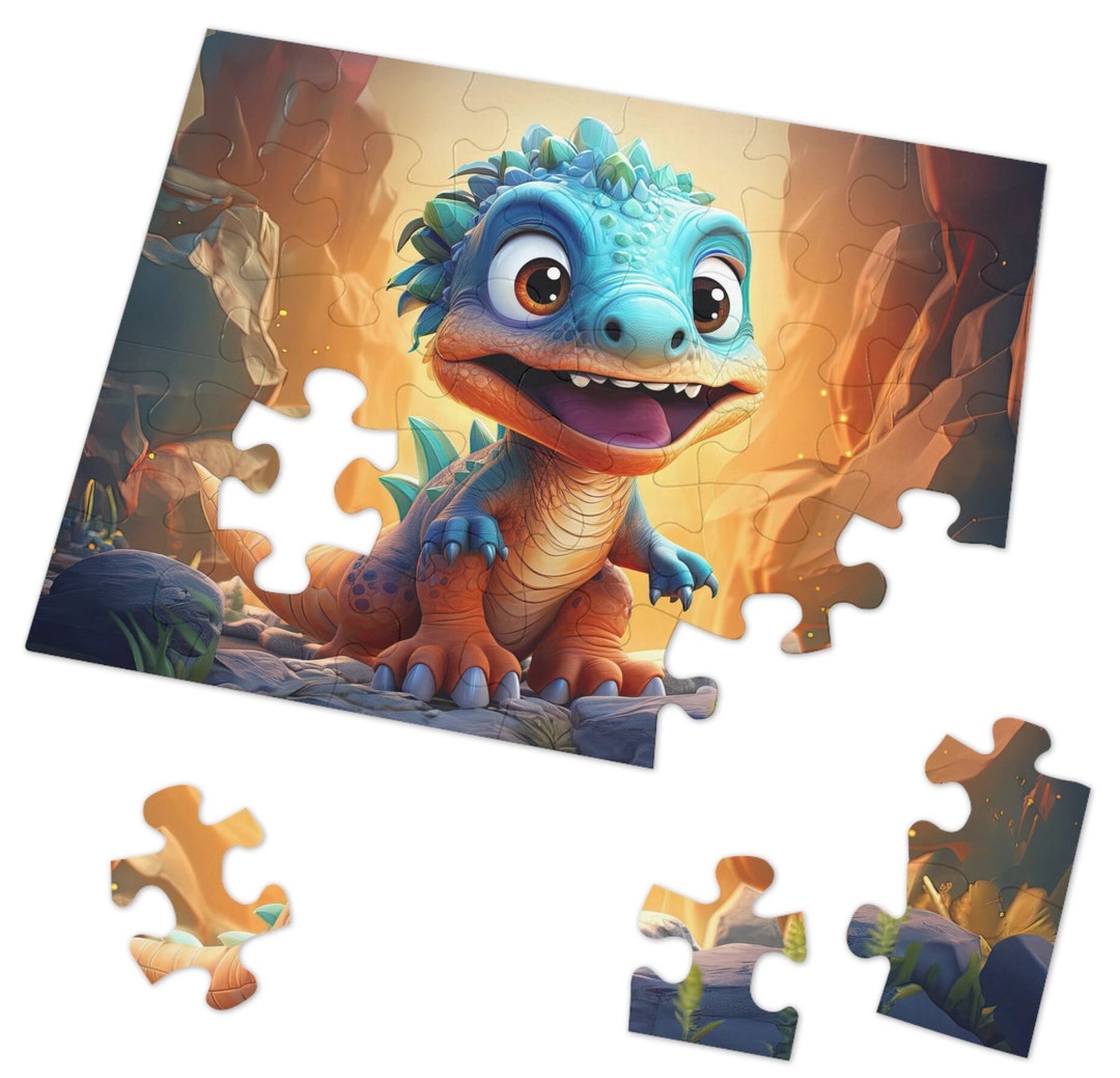Jurassic Jr Jigsaw Puzzle (30-piece), Child, Adult, Family, Dinosaur ...