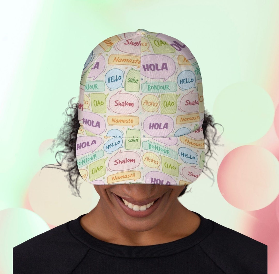 Vibrant Alphabet Pattern Duckbill Hat Colorful Streetwear Accessory - Etsy