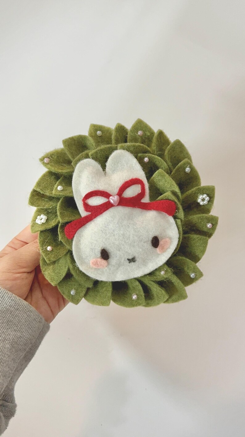 Handmade Miffy Coquette Wreath Ornament - Etsy