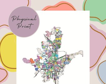 Fort Worth's Neighborhoods Map - FW Texas - Etsy