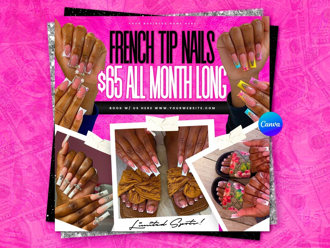 Dépliant de réservation de manucure, Flyer d'ongle, Flyer technique de ...