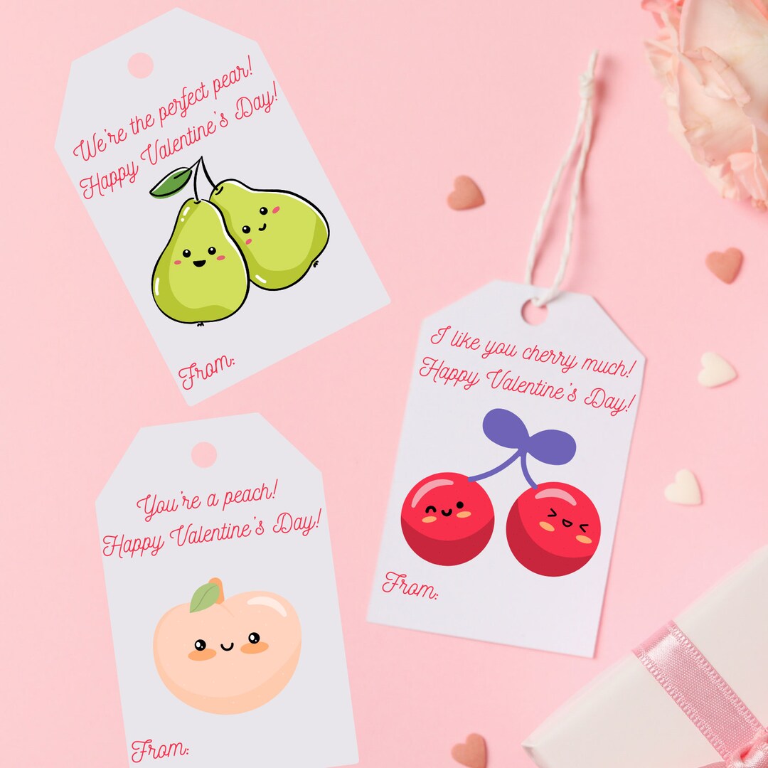 Printable Valentine's Day Tag, Valentine Gift Label, Kid's Valentine's ...