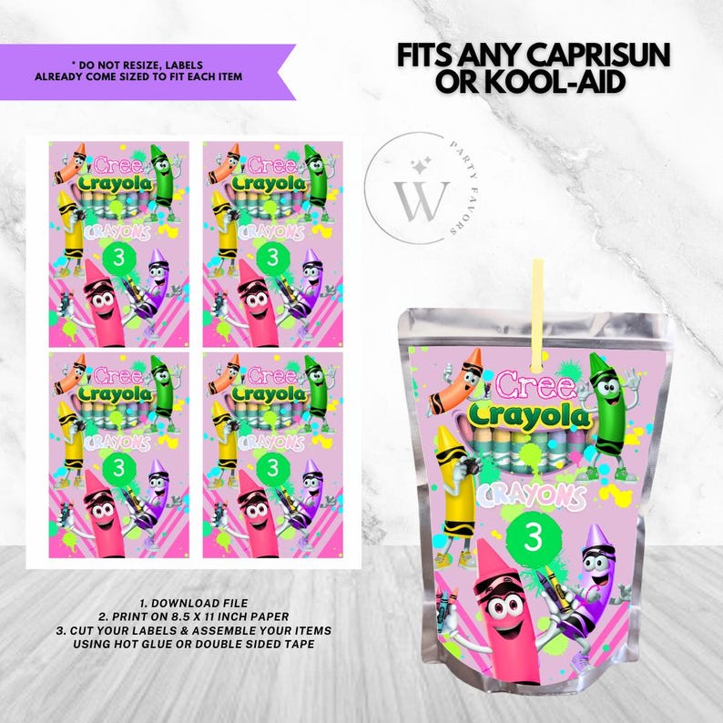 Pastel Crayon, Coloring, Crayola Chipbags, Caprisuns & Fruit Snack ...