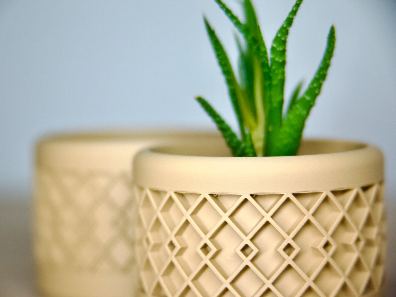 Aztec Diamond Plant Pot - Mid-century Lightweight Succulent Planter ...