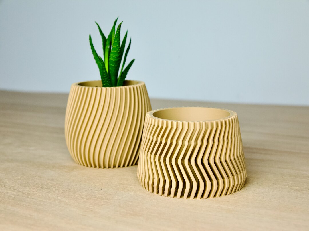 Aztec and Oceanside Plant Pot Set - Lightweight Coastal Succulent ...