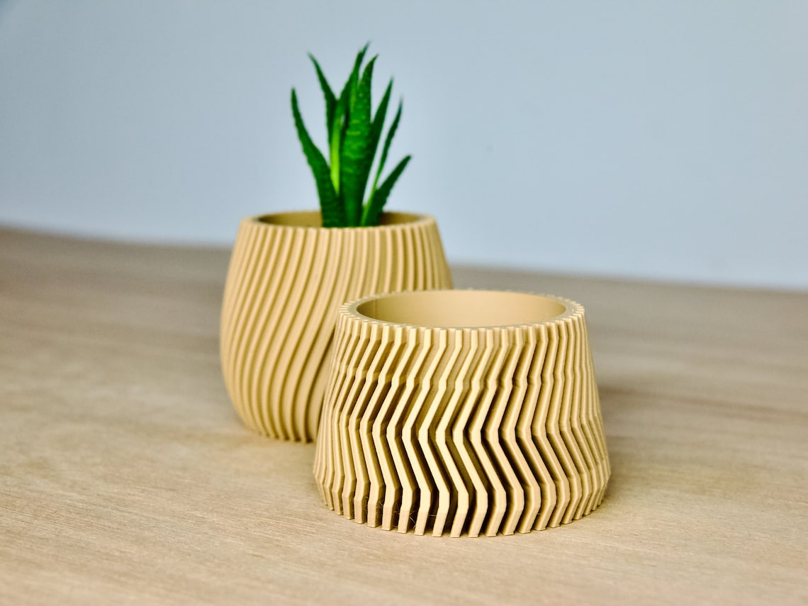 Aztec and Oceanside Plant Pot Set - Lightweight Coastal Succulent ...