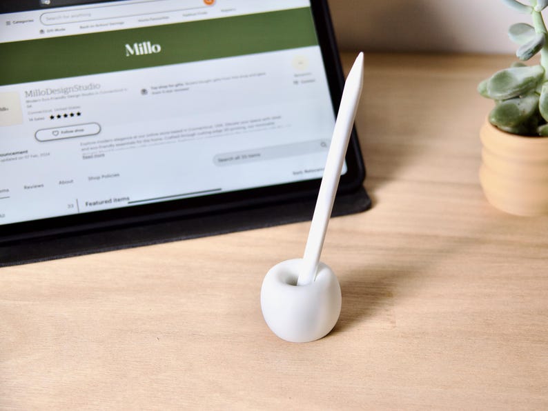 Minimalist Apple Pencil Holder - Modern iPad Pen Stand - Elegant Tablet ...
