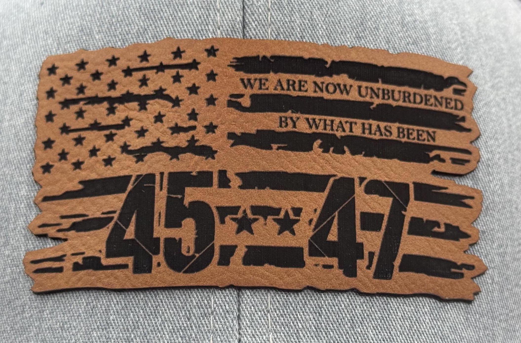 45 and 47 Unburdened by What Has Been Trump 2024 Richardson 112 Patch ...