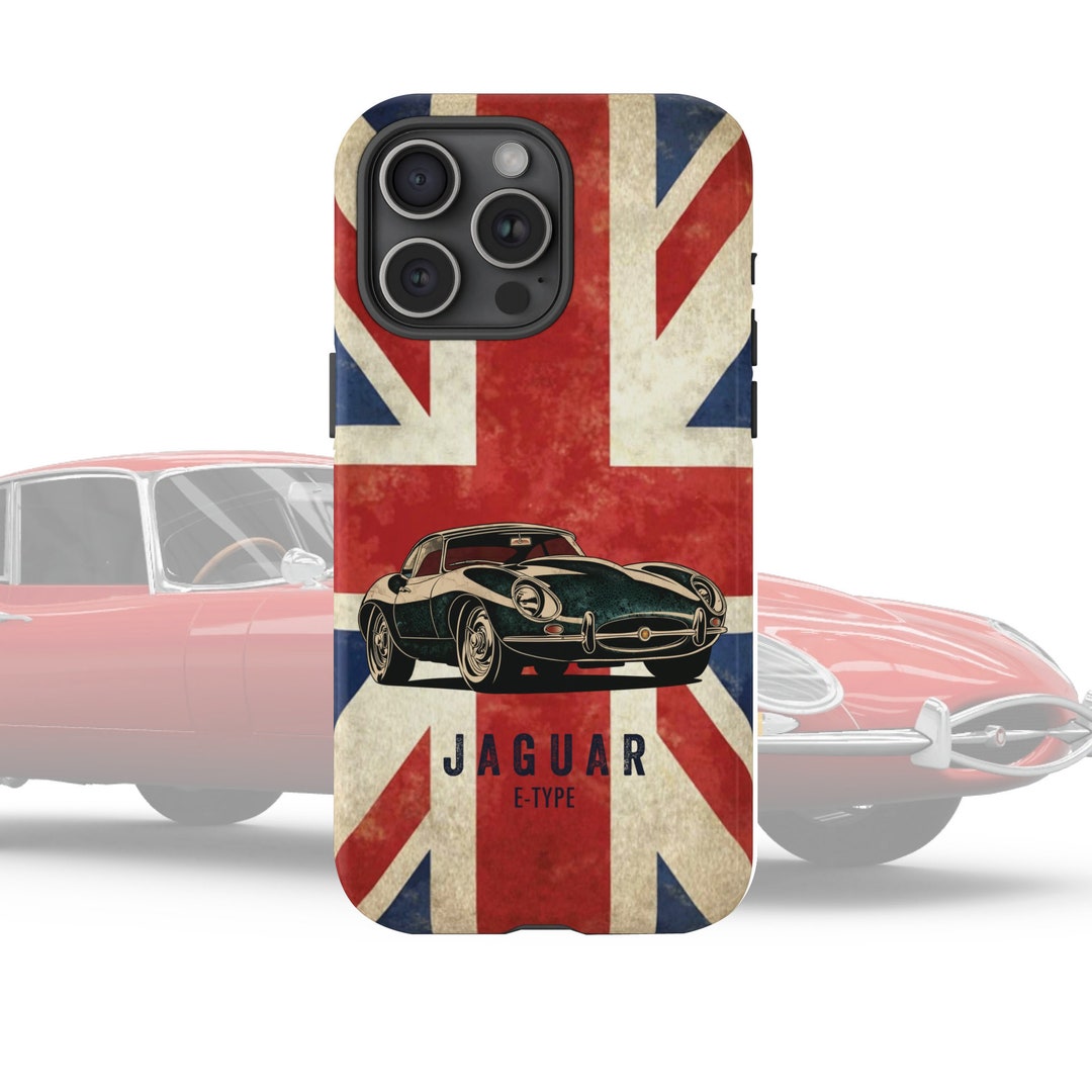 Jaguar E-type Phone Cases, Legendary Jaguar E-type Phone Case, Vintage ...